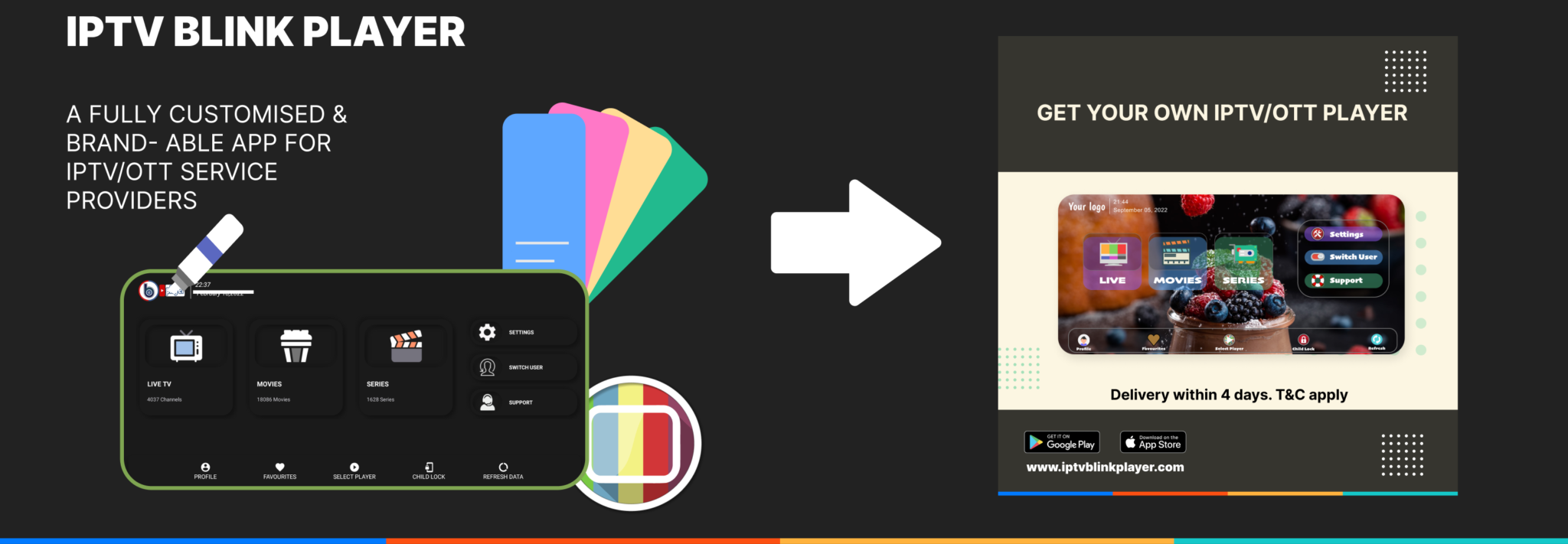 Custom and Rebrand Iptv App - IPTV Blink Player